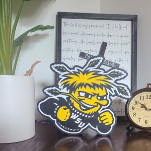 Wichita State Shocker LED Sign: Multicolored WSU Lightbox - Etsy
