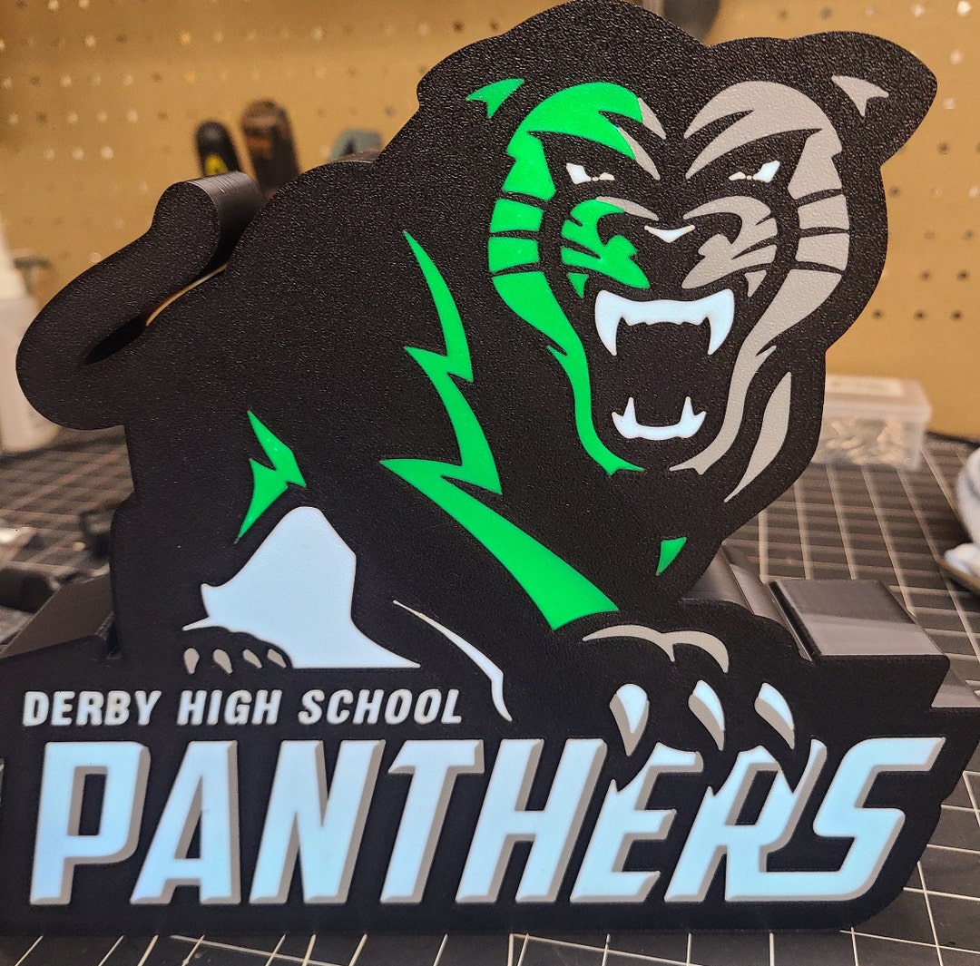 Derby Panther Lighted Sign, Panther With Text, Great for Student ...