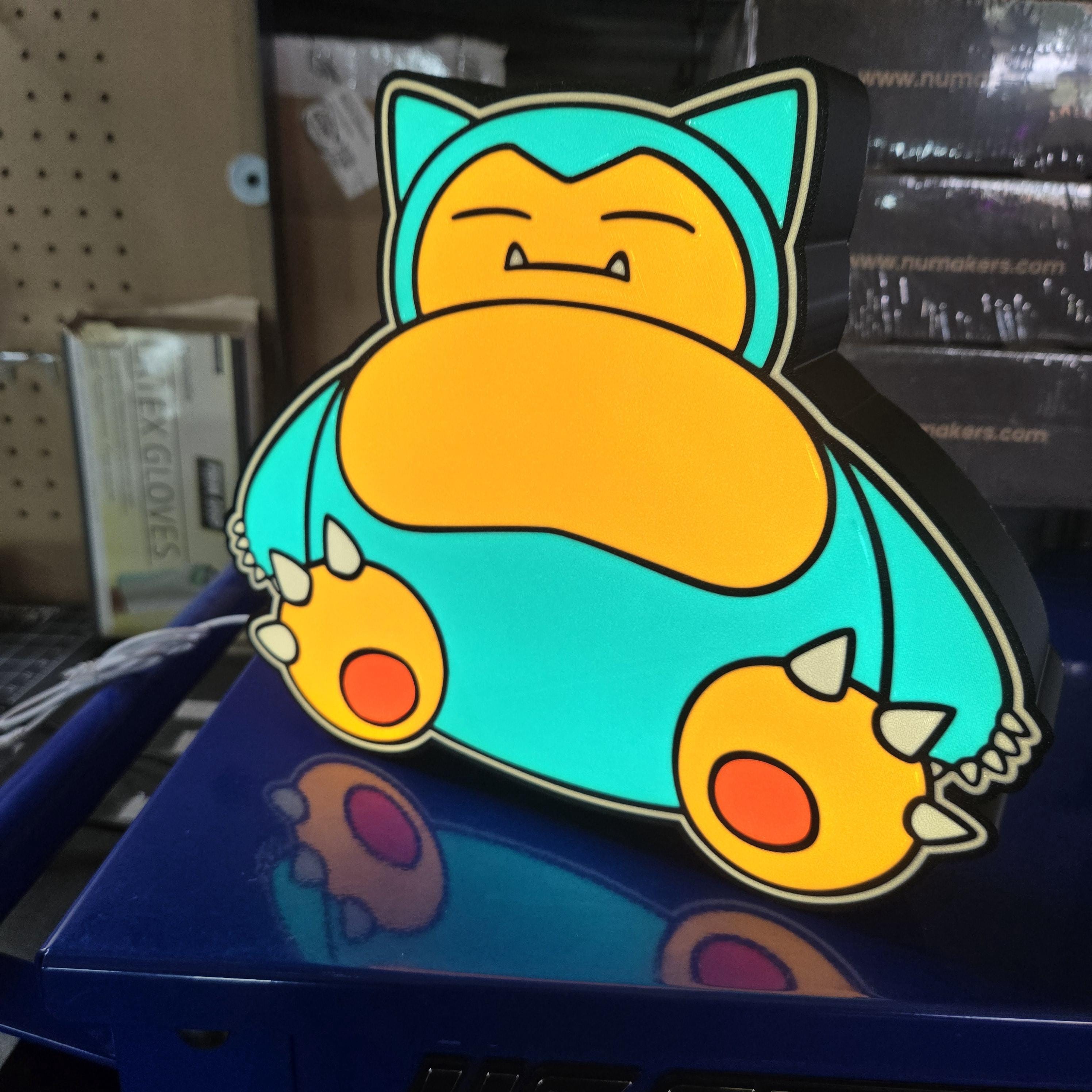 Snorlax Pokémon LED Sign – Gamer Room Anime Wall Decor - Etsy