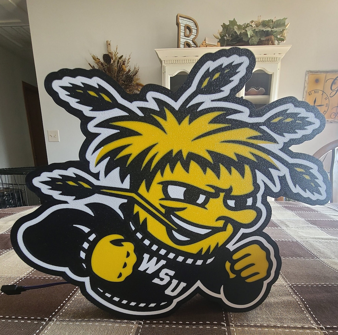 Wichita State Shocker LED Sign: Multicolored WSU Lightbox - Etsy