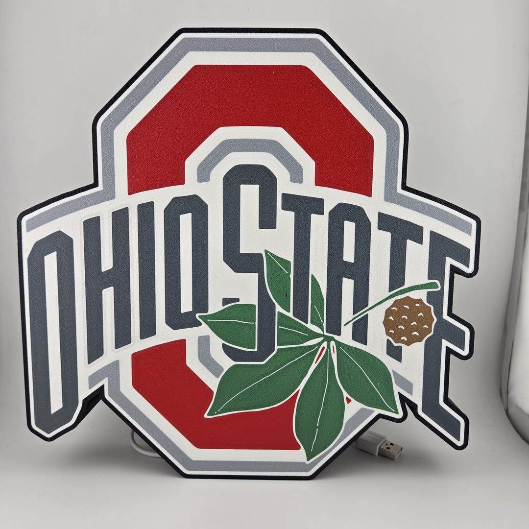 Ohio State Buckeyes LED Sign: NCAA Football Fan Decor - Etsy