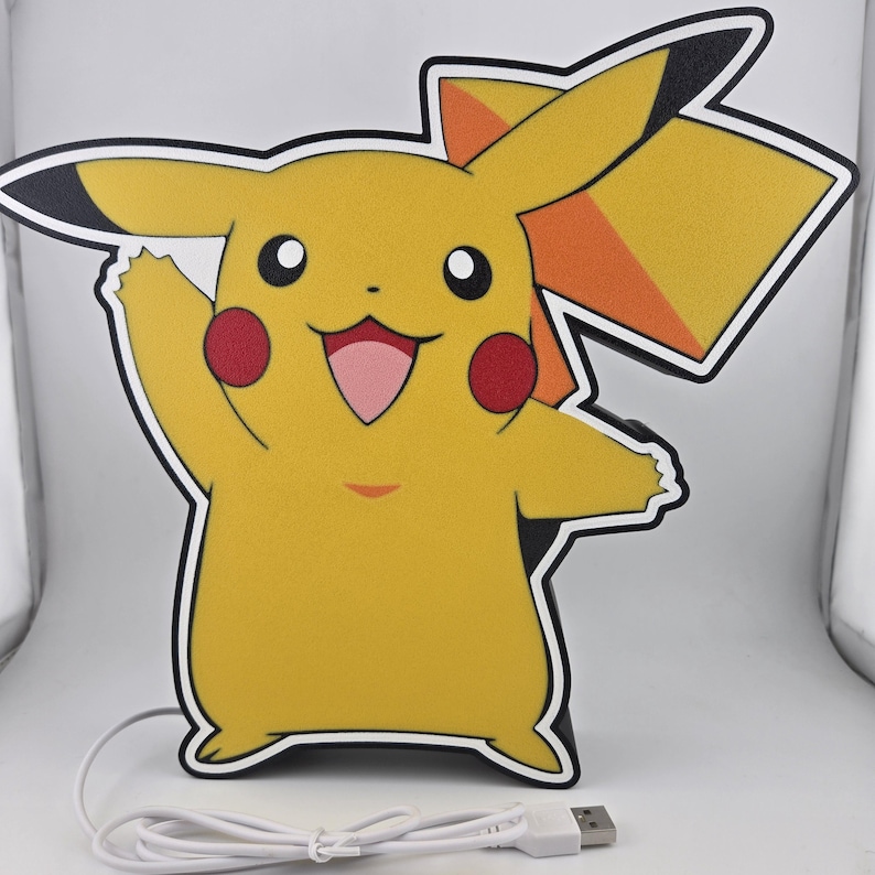 Pikachu Pokémon LED Sign – Gamer Room Night Light, USB Powered - Etsy