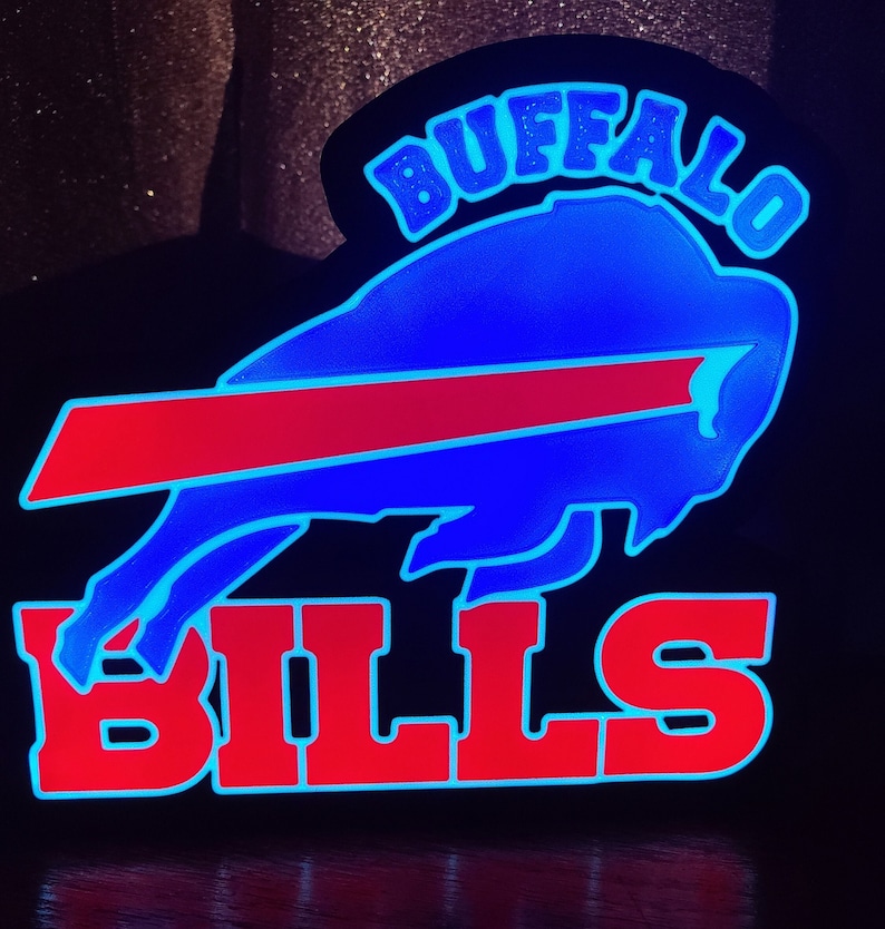 Buffalo Bills LED Lightbox: NFL Fan Cave Decor - Etsy