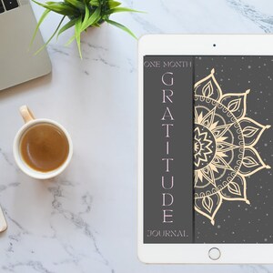 One Month Gratitude Journal Printable Journaling Prompts Digital Daily ...