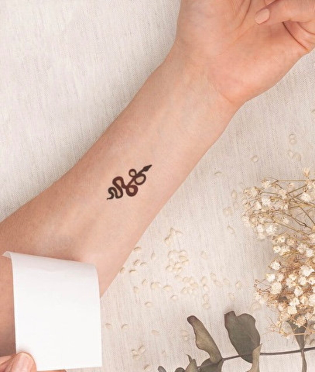 5pk Crowley Snake Red-black or Gold Temporary Tattoos Good Omens - Etsy