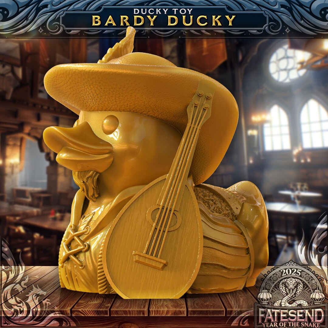 Bard Ducky, Fantasy Dnd Decor, 3D Printed Rubber Duck - Etsy