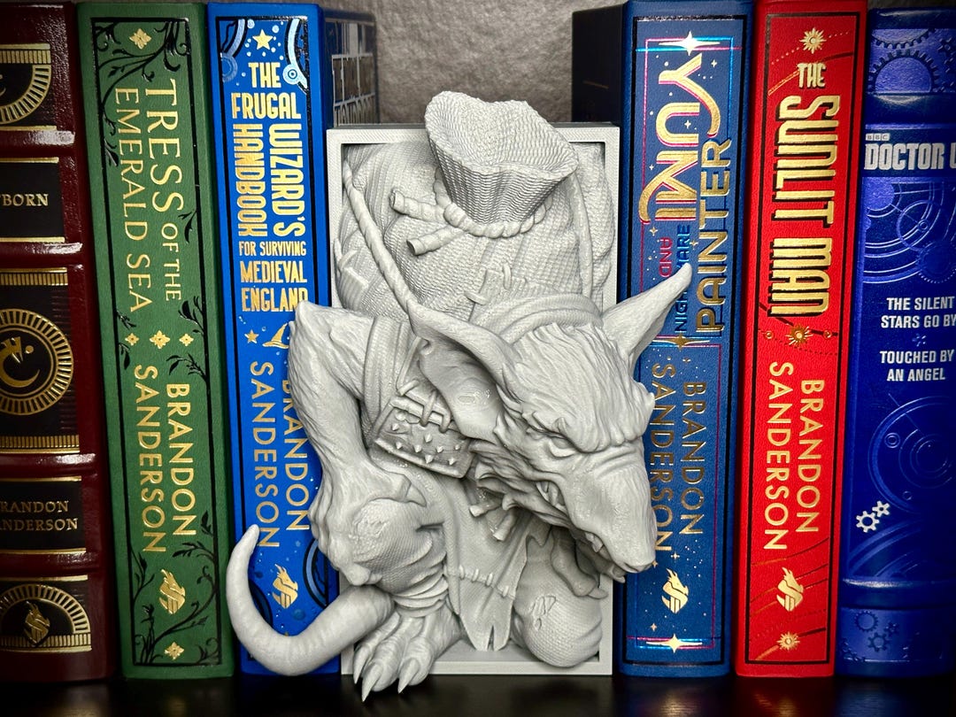 Rat Skaven Booknook, Fantasy Bookshelf Decor, 3D Printed Monster Book ...