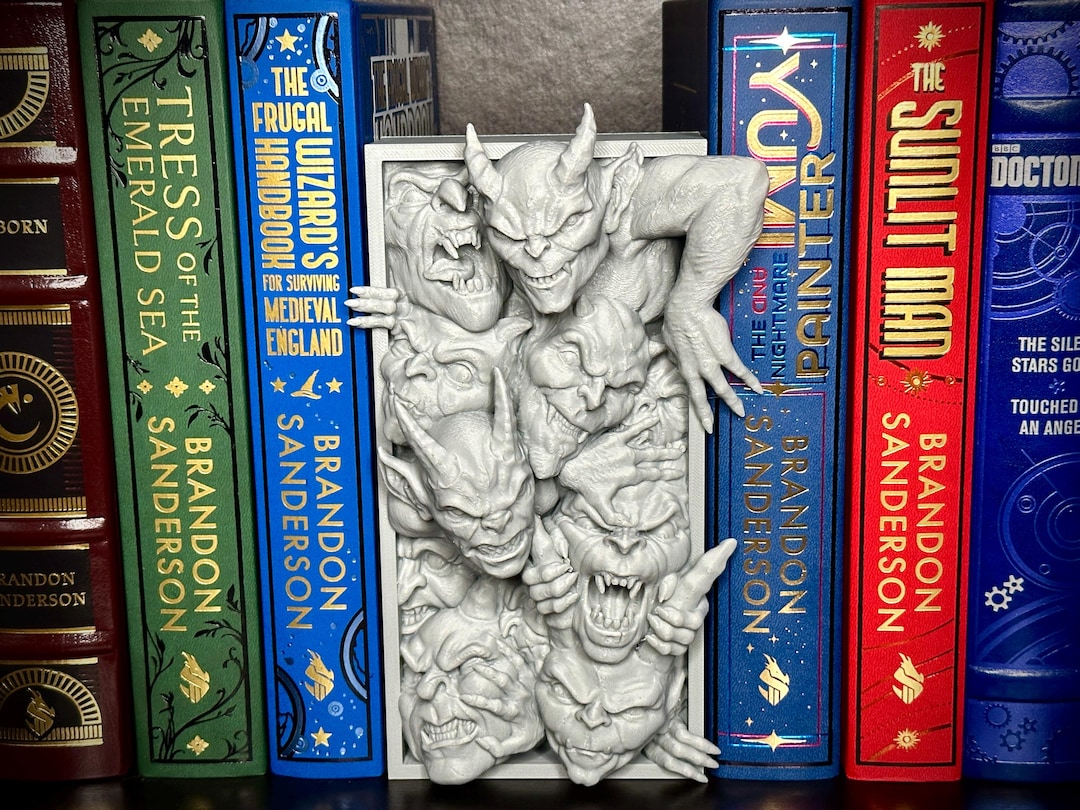 Demon Imps Booknook, Fantasy Bookshelf Decor, 3D Printed Monster Book ...