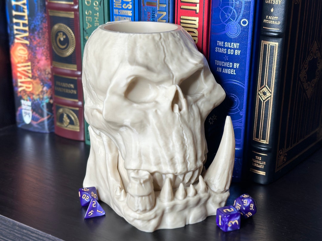 Orc Skull Mythic Mug Can Holder, Dnd Drink Container, Dungeons and ...