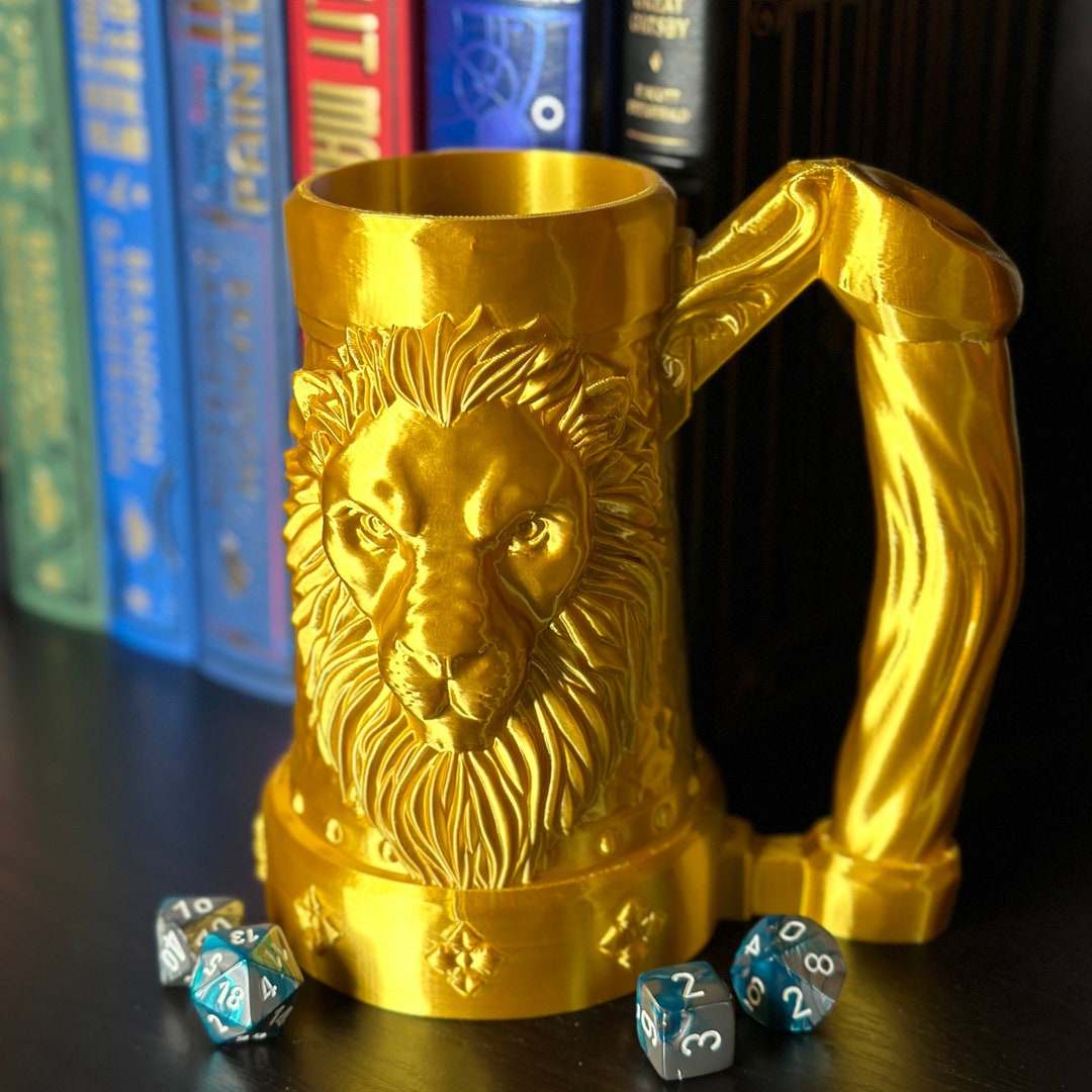 Lion Mythic Mug Can Holder, Dnd Drink Container, Dungeons and Dragons ...
