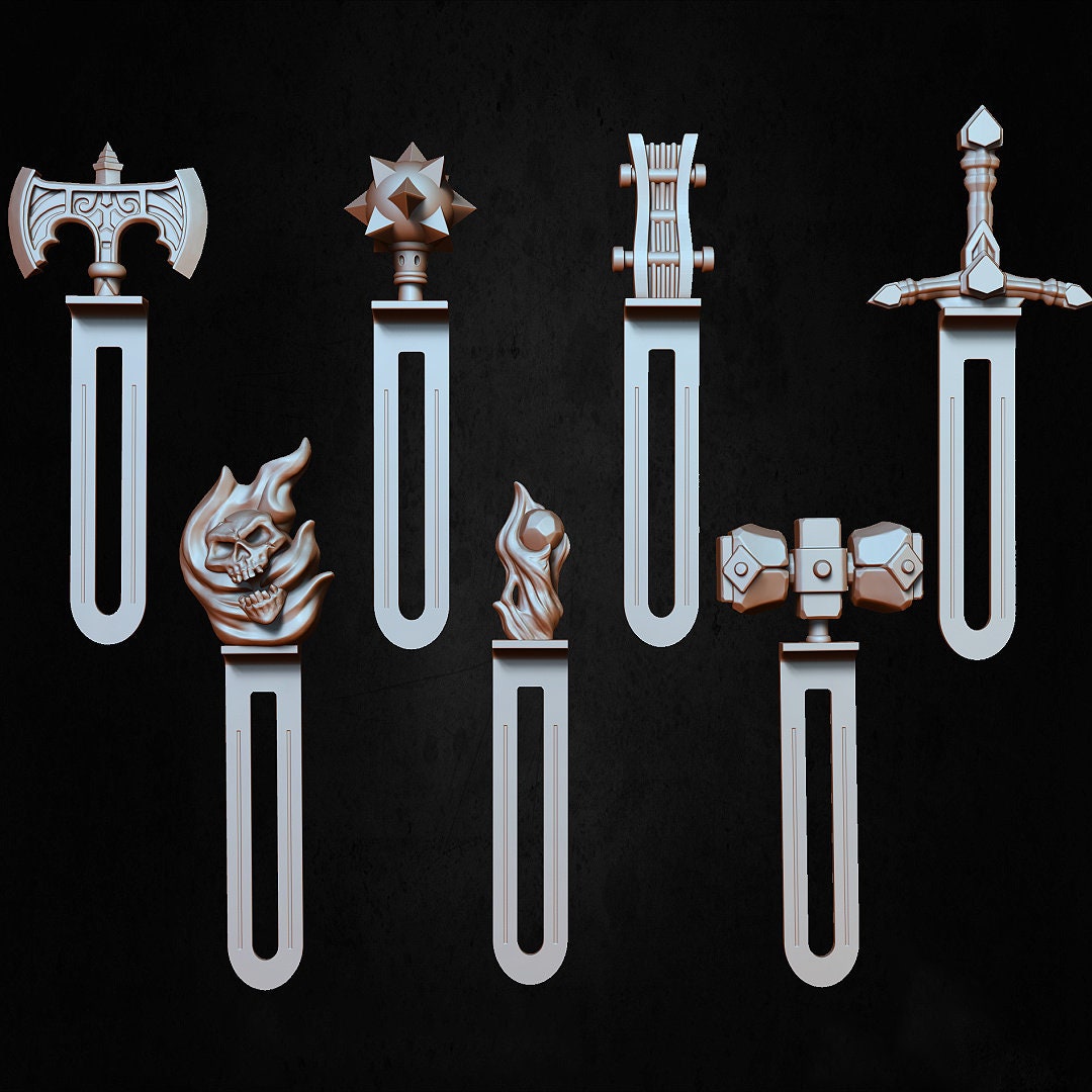 Fantasy Bookmarks, Custom Bookmarks Base on Fantasy Items, Sword ...