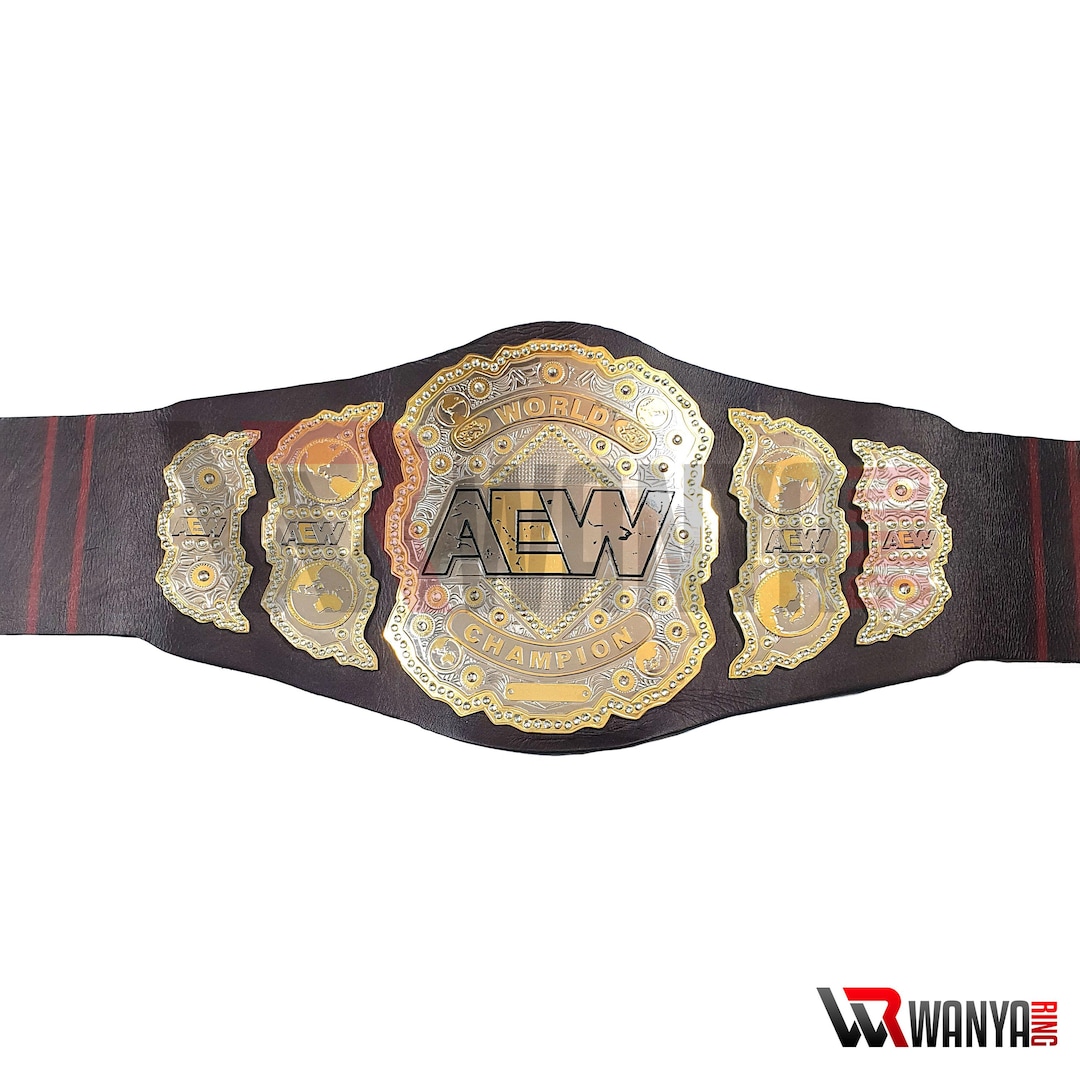 AEW Custom Belt Replica World Heavyweight Champion 2mm Brass Plates - Etsy