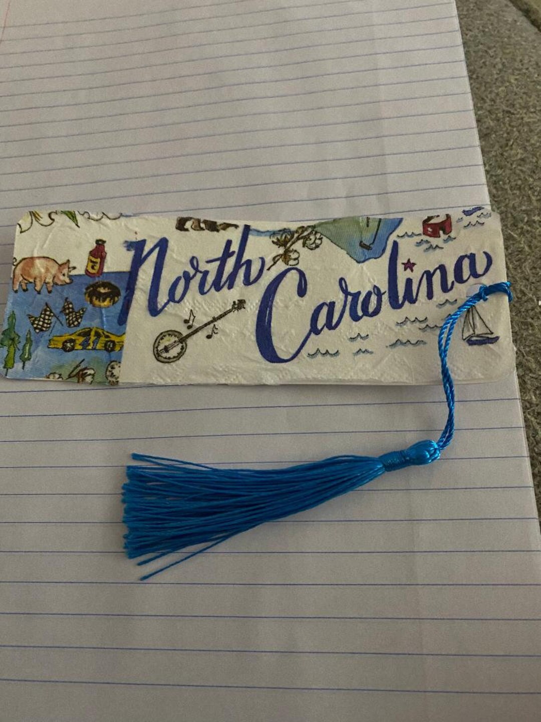 Bookmark Handmade With State and Graphics North Carolina - Etsy