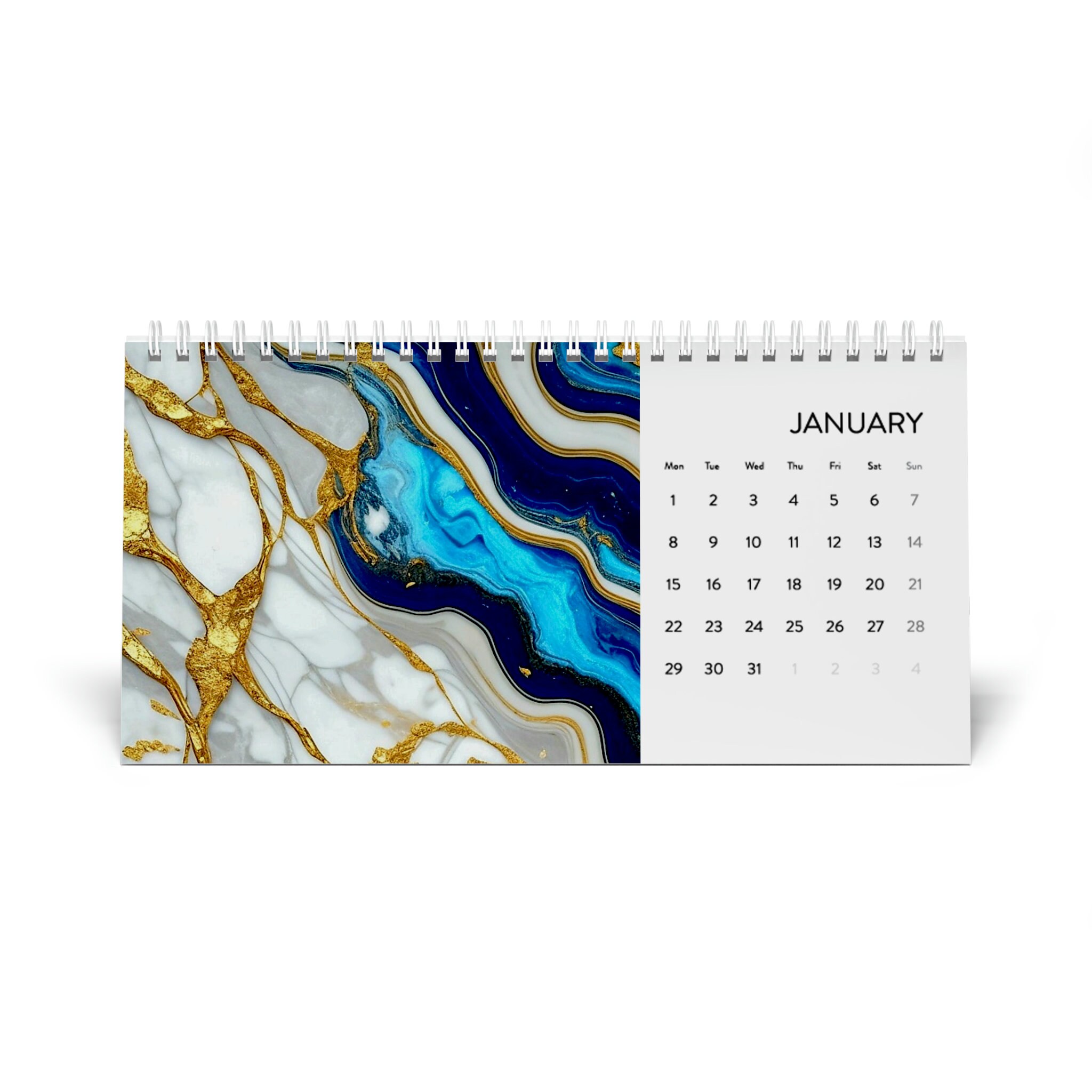 Desk Calendar 2024 - Marble Design, Marble Calendar 2024 sold by ...