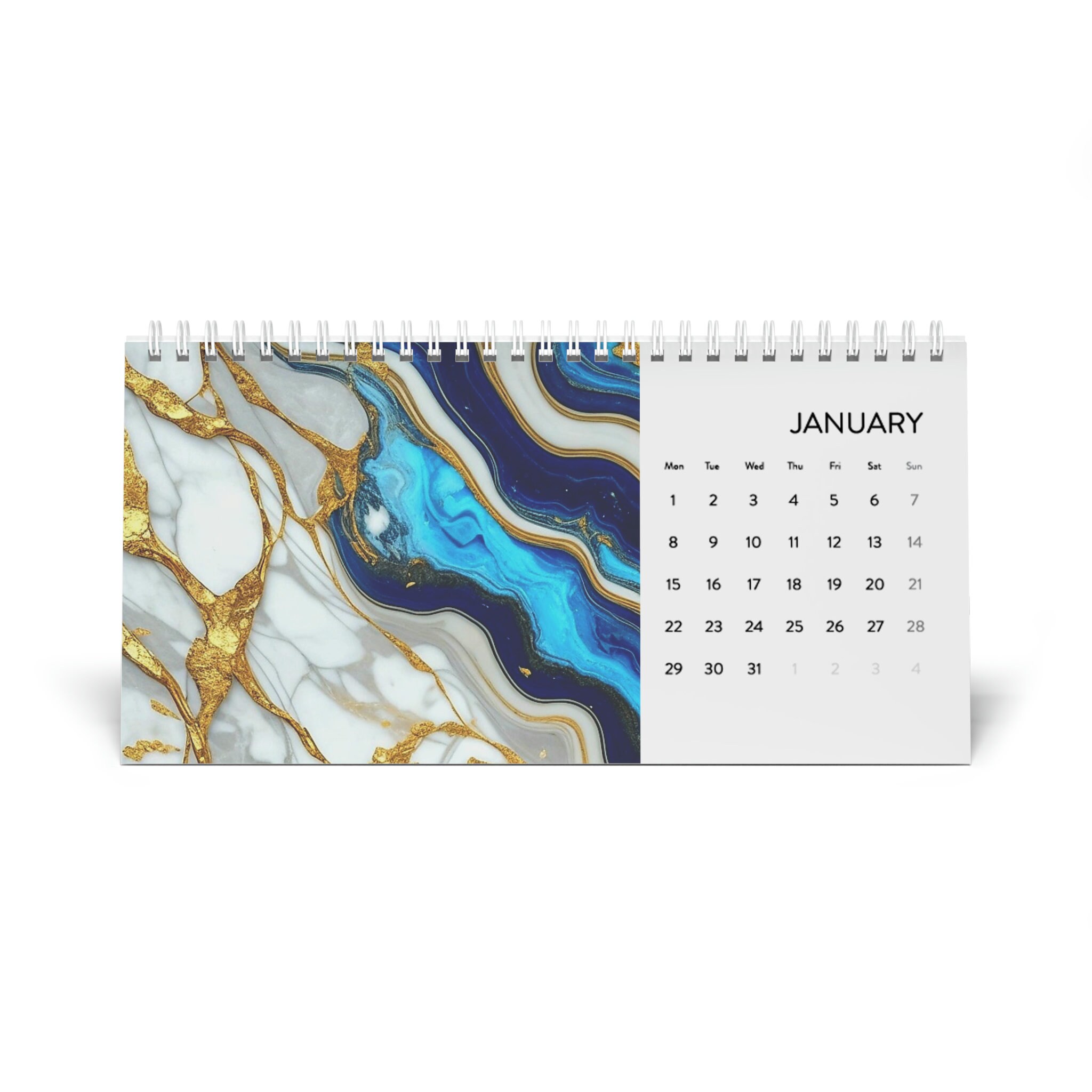 Desk Calendar 2024 - Marble Design, Marble Calendar 2024 sold by ...