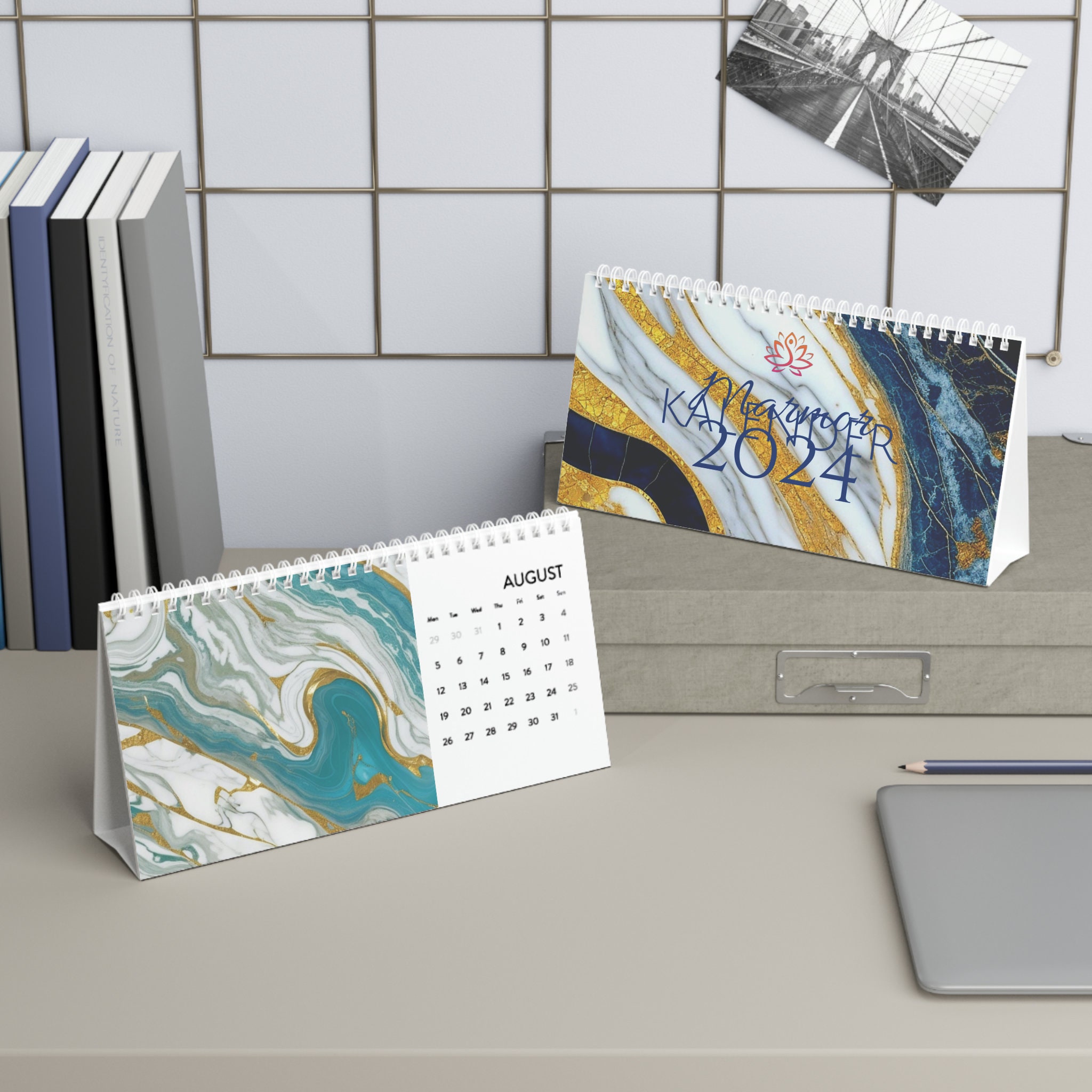 Desk Calendar 2024 - Marble Design, Marble Calendar 2024 sold by ...