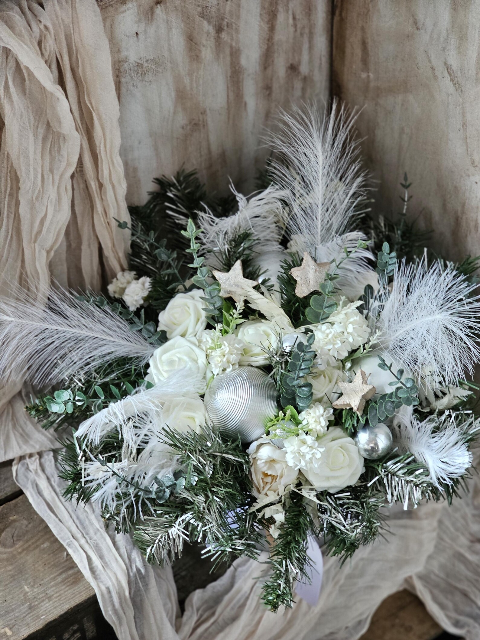 Large Christmas Flower Arrangement,christmas Gift Flowers,christmas ...