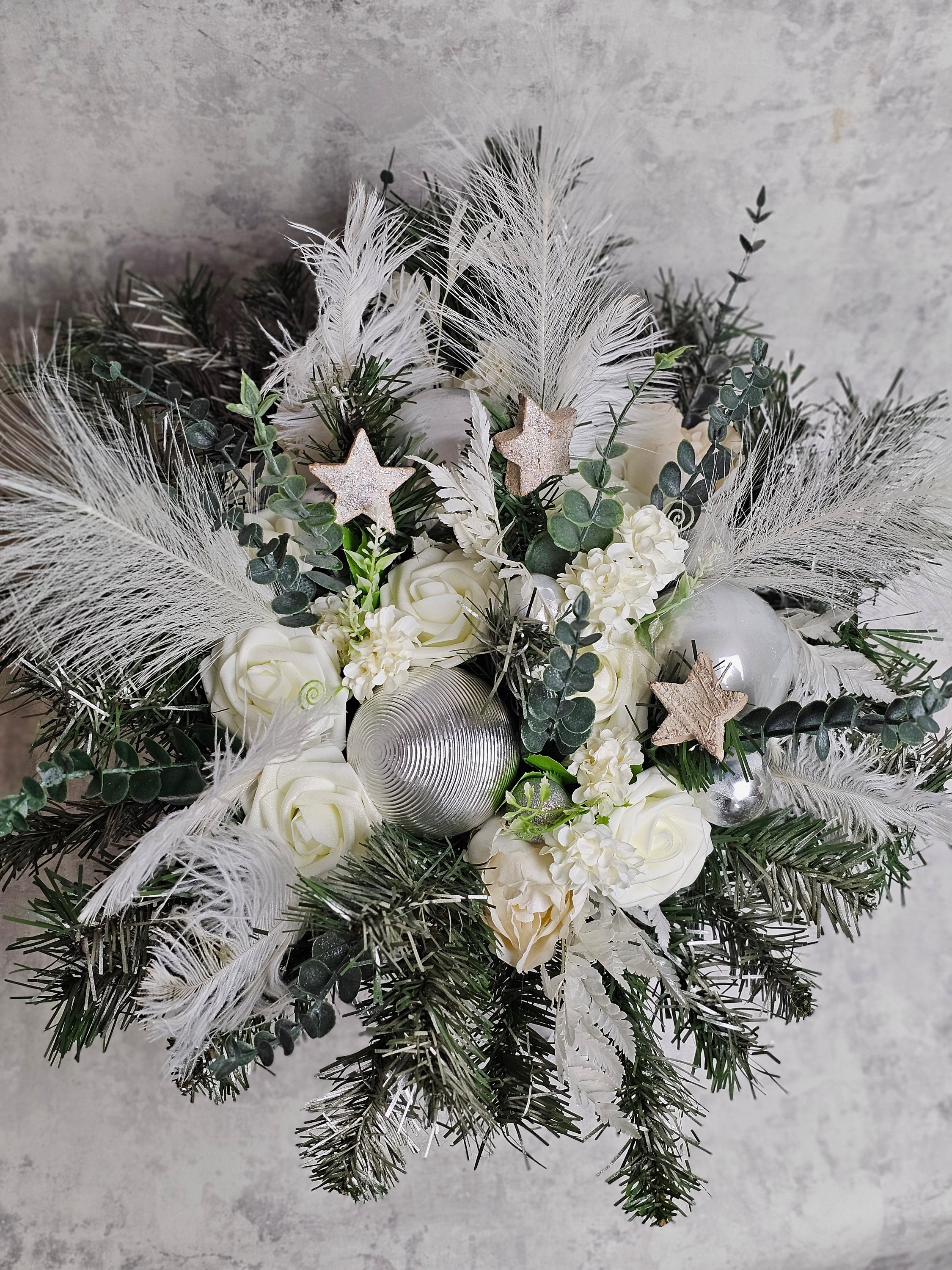 Large Christmas Flower Arrangement,christmas Gift Flowers,christmas ...