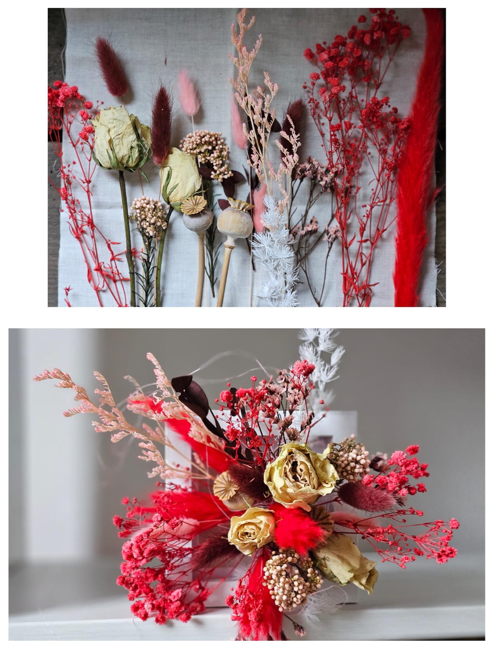Dried Flower Bouquet Frame,date Night Box,diy Kit,anniversary Gift,gift ...