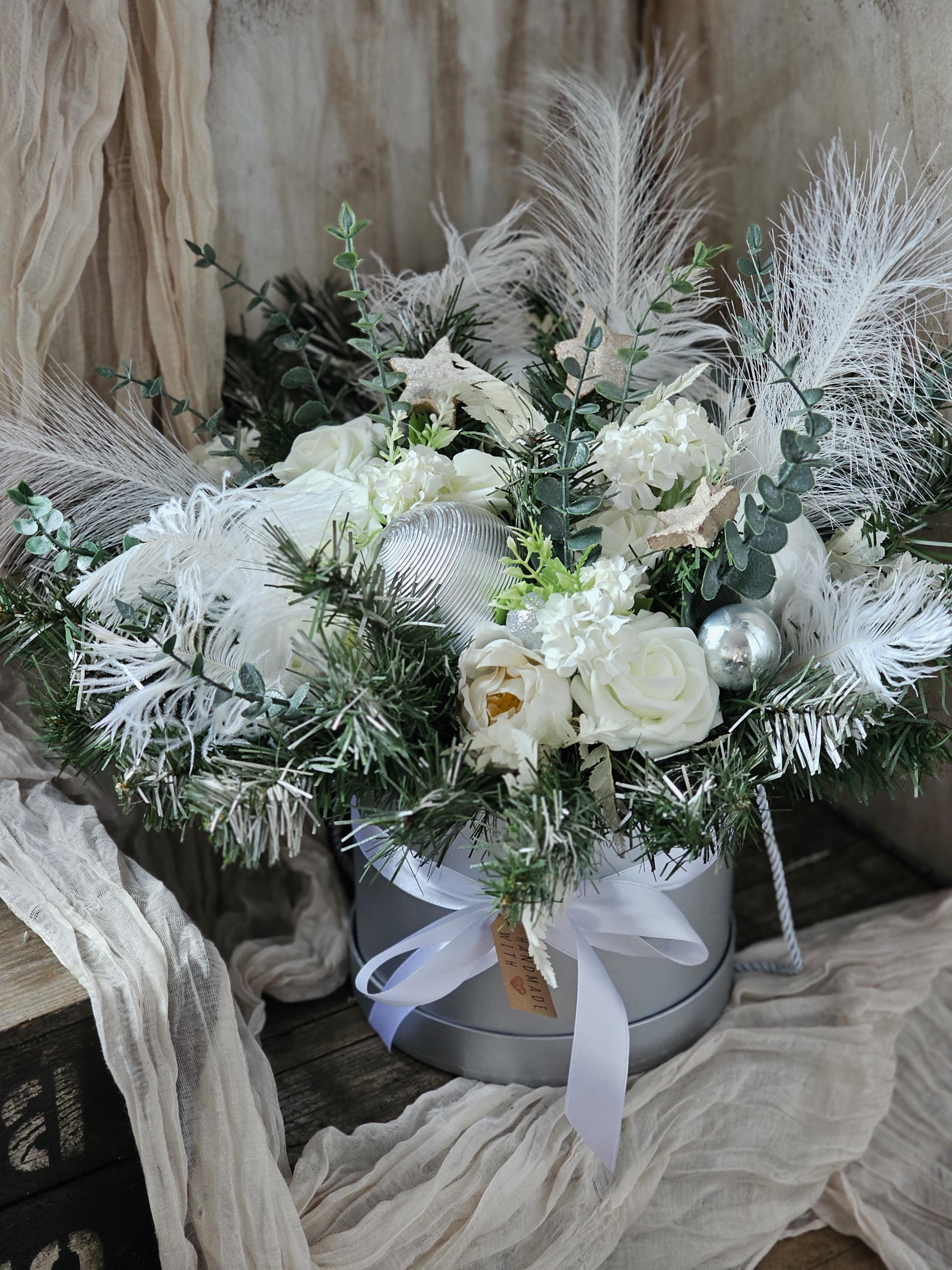 Large Christmas Flower Arrangement,christmas Gift Flowers,christmas ...