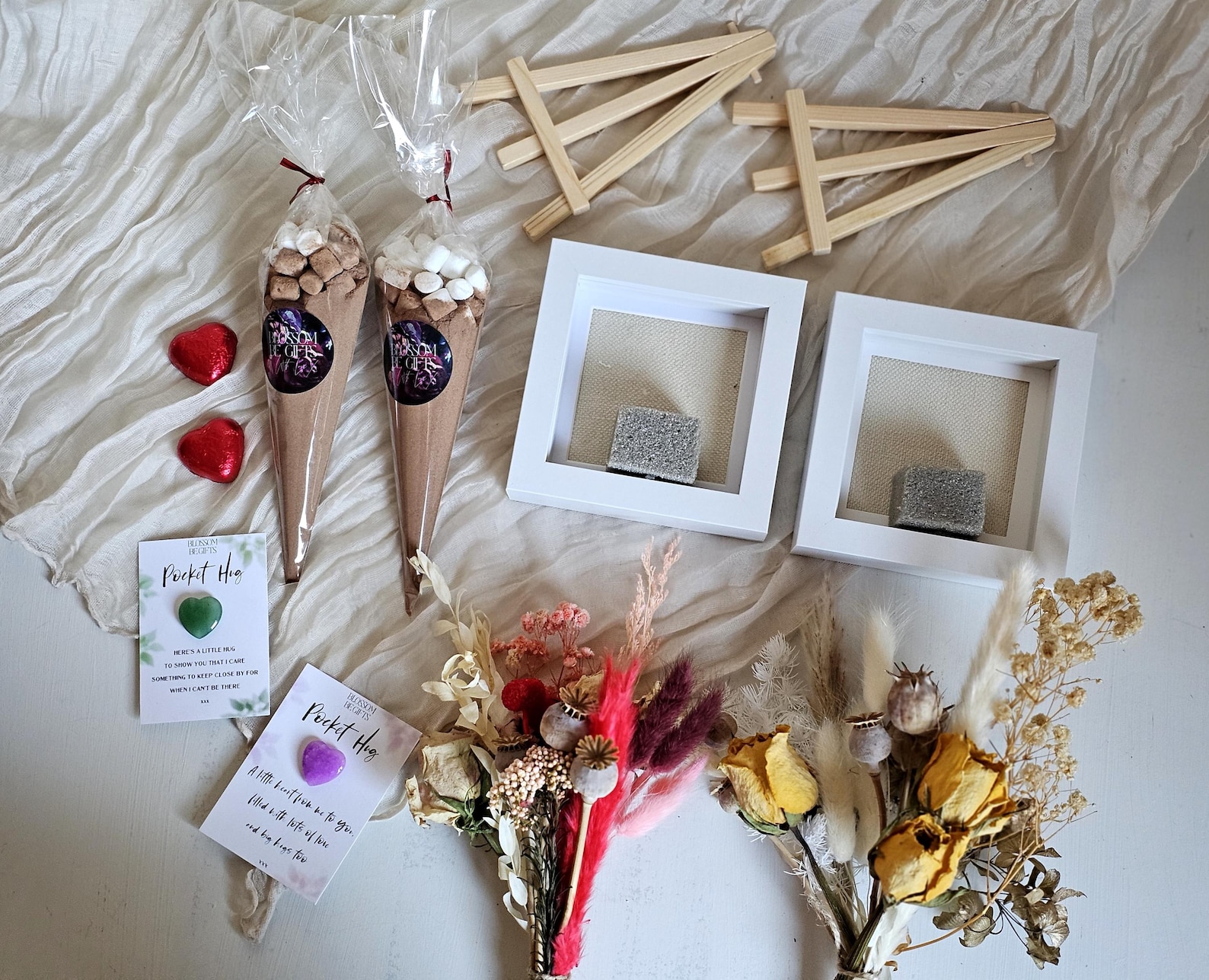 Dried Flower Bouquet Frame,date Night Box,diy Kit,anniversary Gift,gift ...