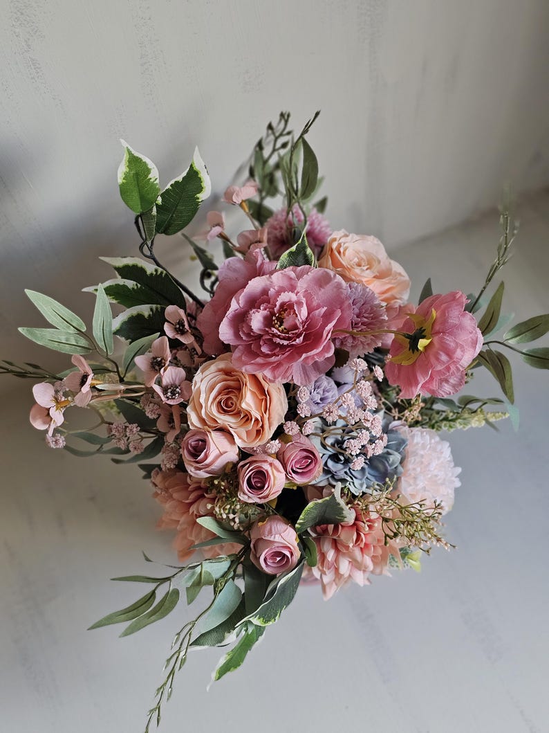 Silk Flower Bouquet,mother of the Groom,mother of the Bride,mothers Day ...