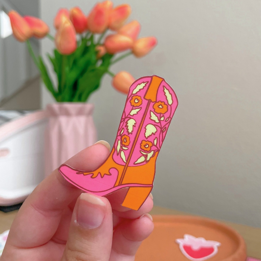 Cowgirl Boot Sticker, Western Sticker, Planner Sticker, Laptop Sticker ...