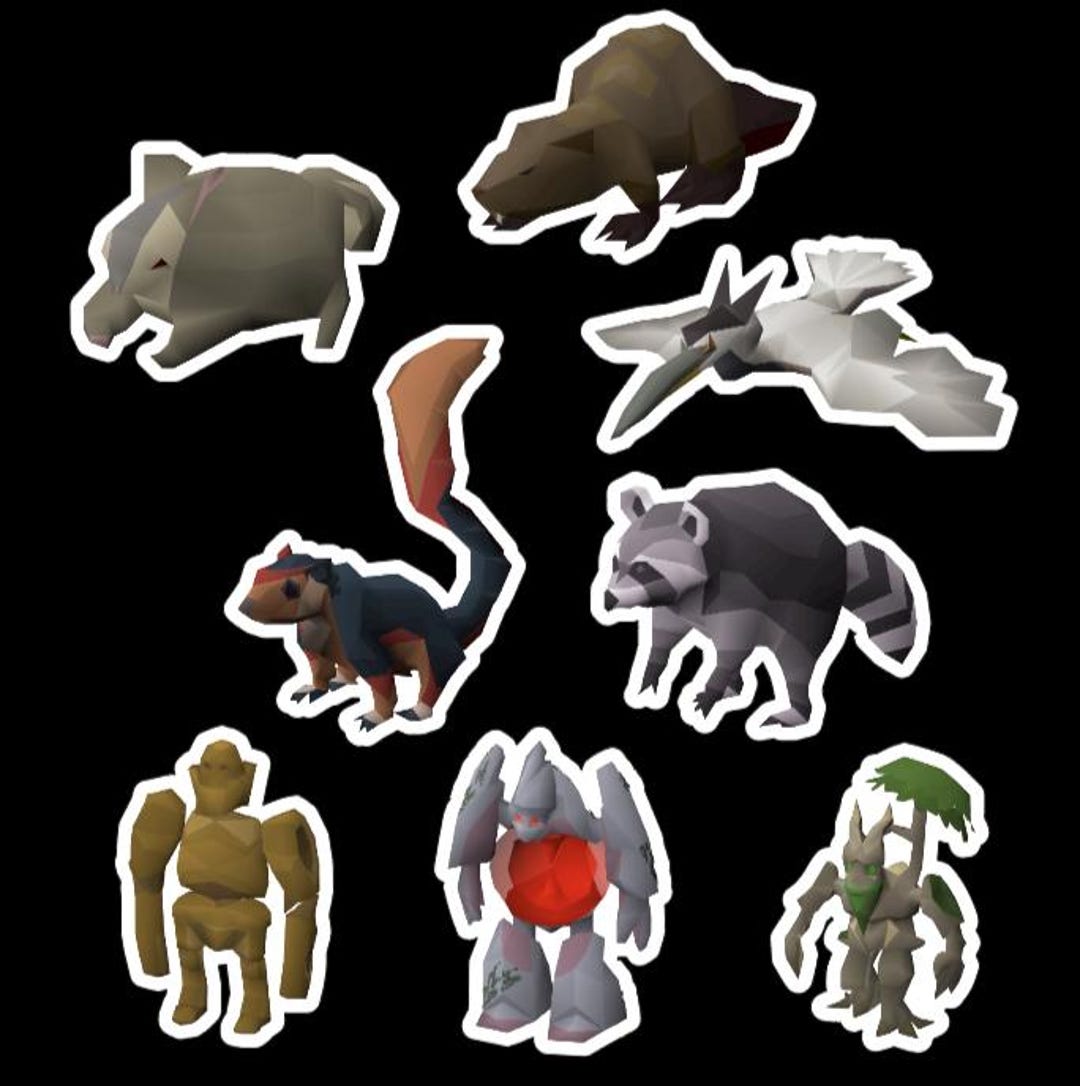 Oldschool Runescape Skilling Pet Sticker - Etsy