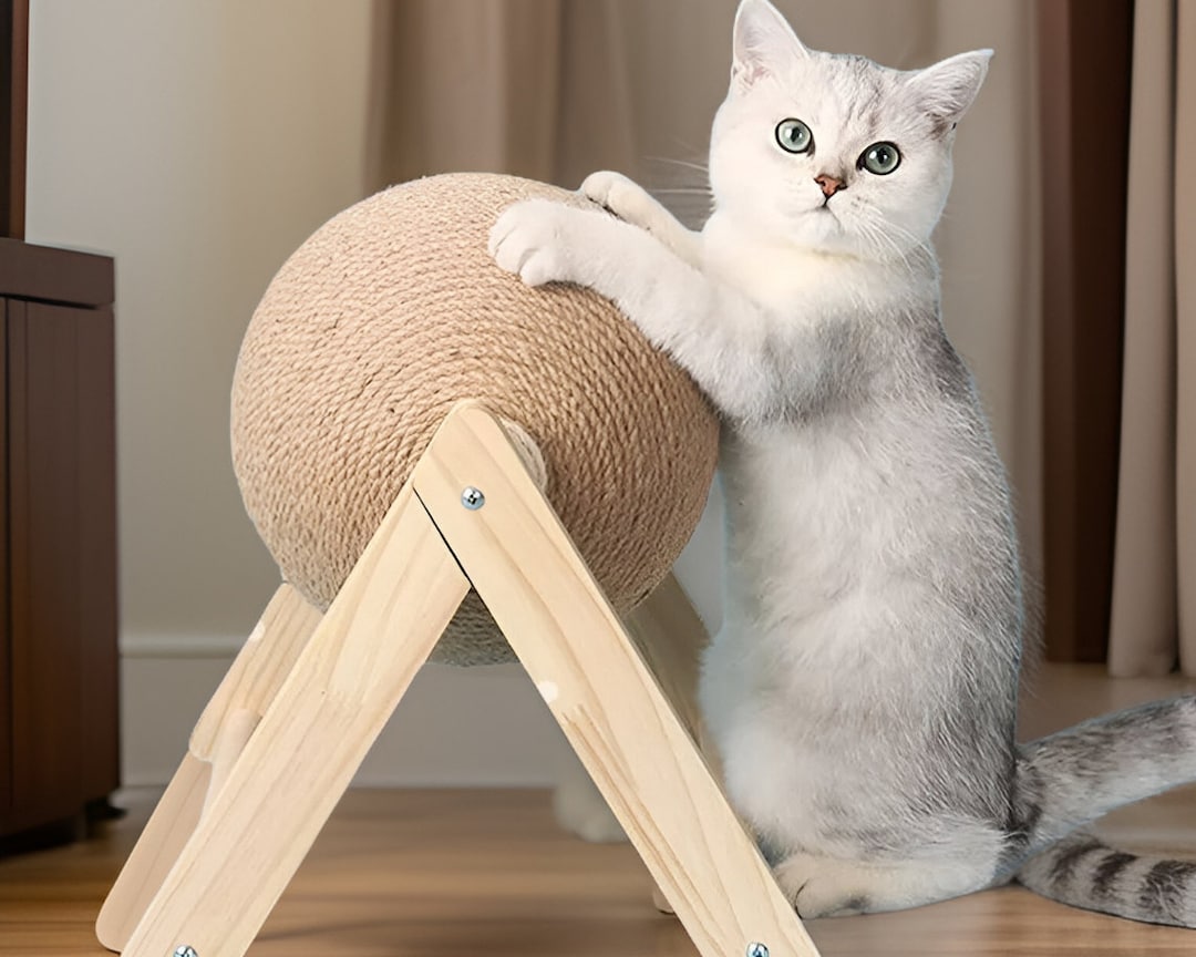 Cats Scratching Ball Toy Cats Scratching Rope Ball Pets Interactive ...