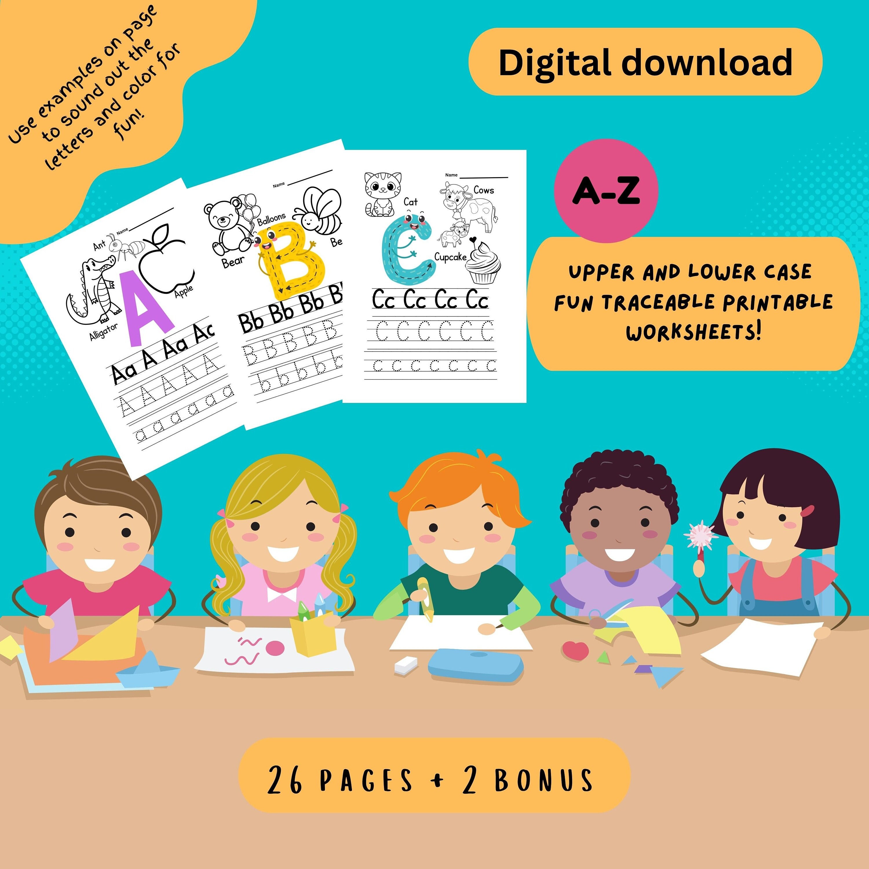 Preschool, Pre K,fun A-Z Worksheets, Kindergarten, Letter of the Day ...