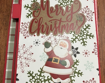 Winter/christmas Notepad Holder With Pocket & Notepad - Etsy