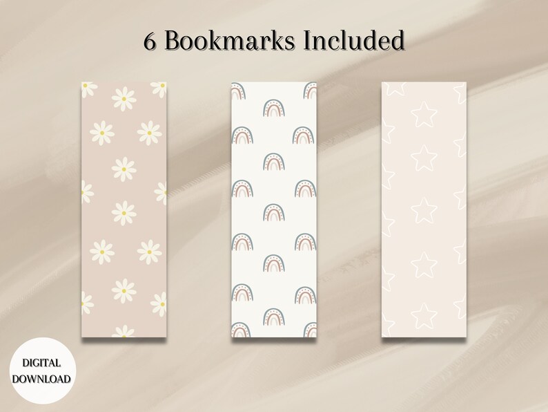 Printable Bookmarks, Boho Bookmarks, Aesthetic Bookmarks, Bookmark Set ...