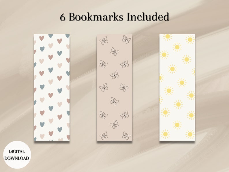 Printable Bookmarks, Boho Bookmarks, Aesthetic Bookmarks, Bookmark Set ...