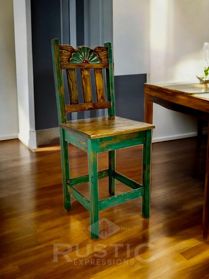 Tularosa Stool, Rustic Southwestern Stool, Handcrafted Rustic Stool ...
