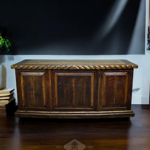 Patron Desk, Rustic Solid Wood Desk, Hand Carved Desk, Office Furniture ...