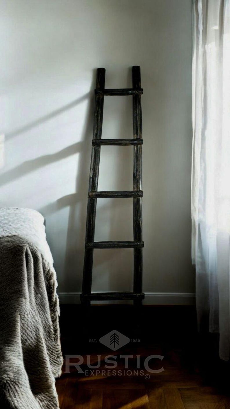 Rustic Tarahumara Ladder - Blanket Ladder: Modern Farmhouse Decor ...