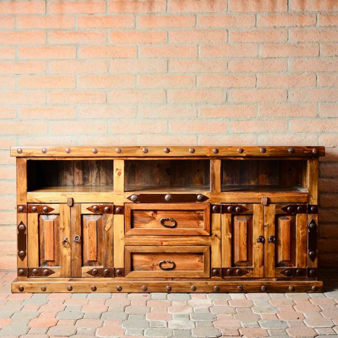 Dakota TV Console, Stylish & Rustic, Rustic Tv Console, Metal Accents ...