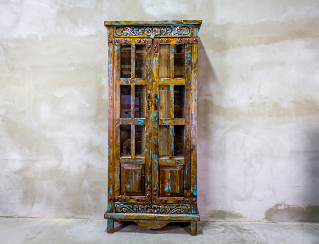 Regency Vault Bookcase, Rustic Book Shelve, Solid Wood Bookcase, Hand ...