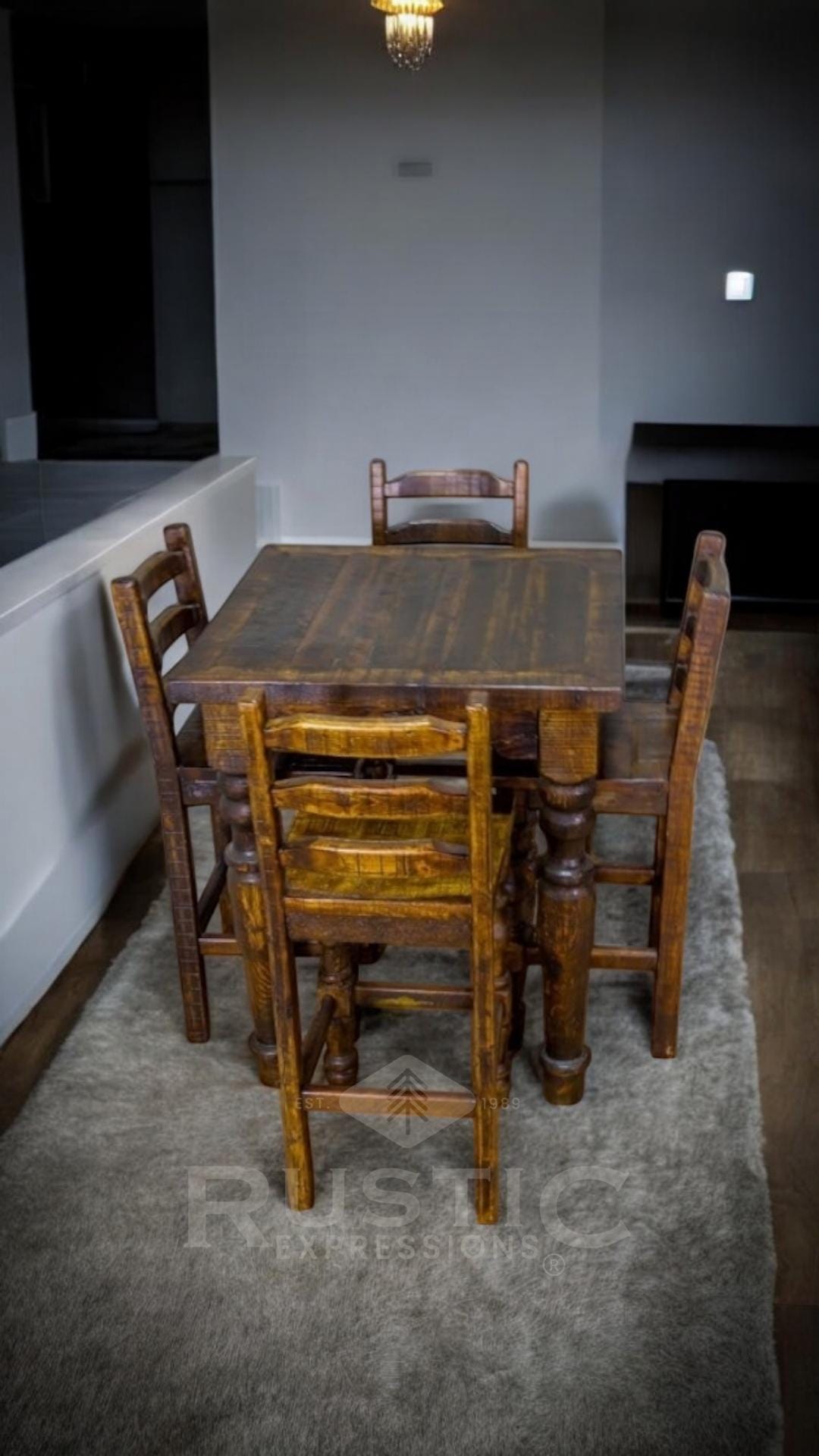 Old Fashion Pub Table - Vintage-inspired Bistro Bar Table: Rustic Pub ...