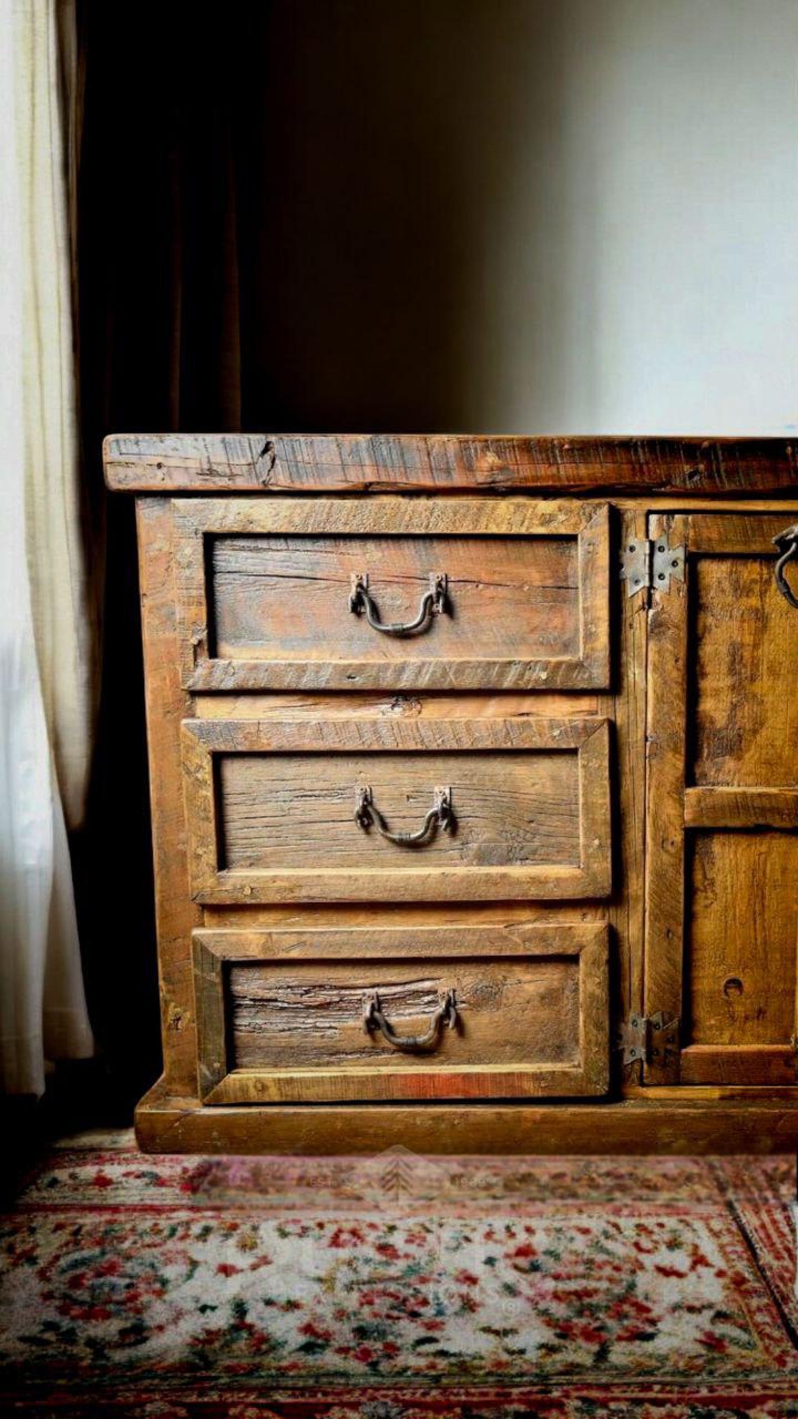 Old Fashion Dresser, Solid Wood Vintage Style, Rustic Farmhouse Style ...
