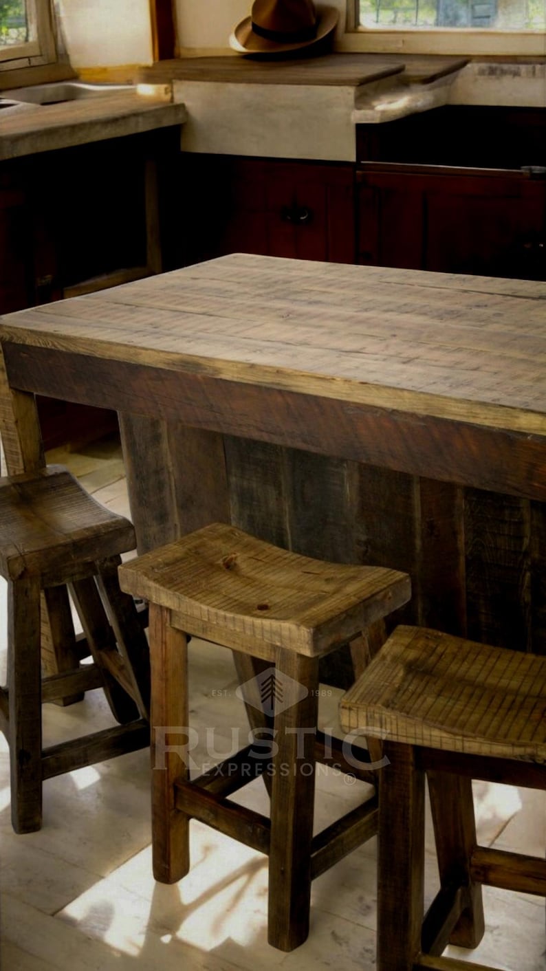 Old Fashion Saddle Stool, Farmhouse Style Decor, Western Counter Stool ...