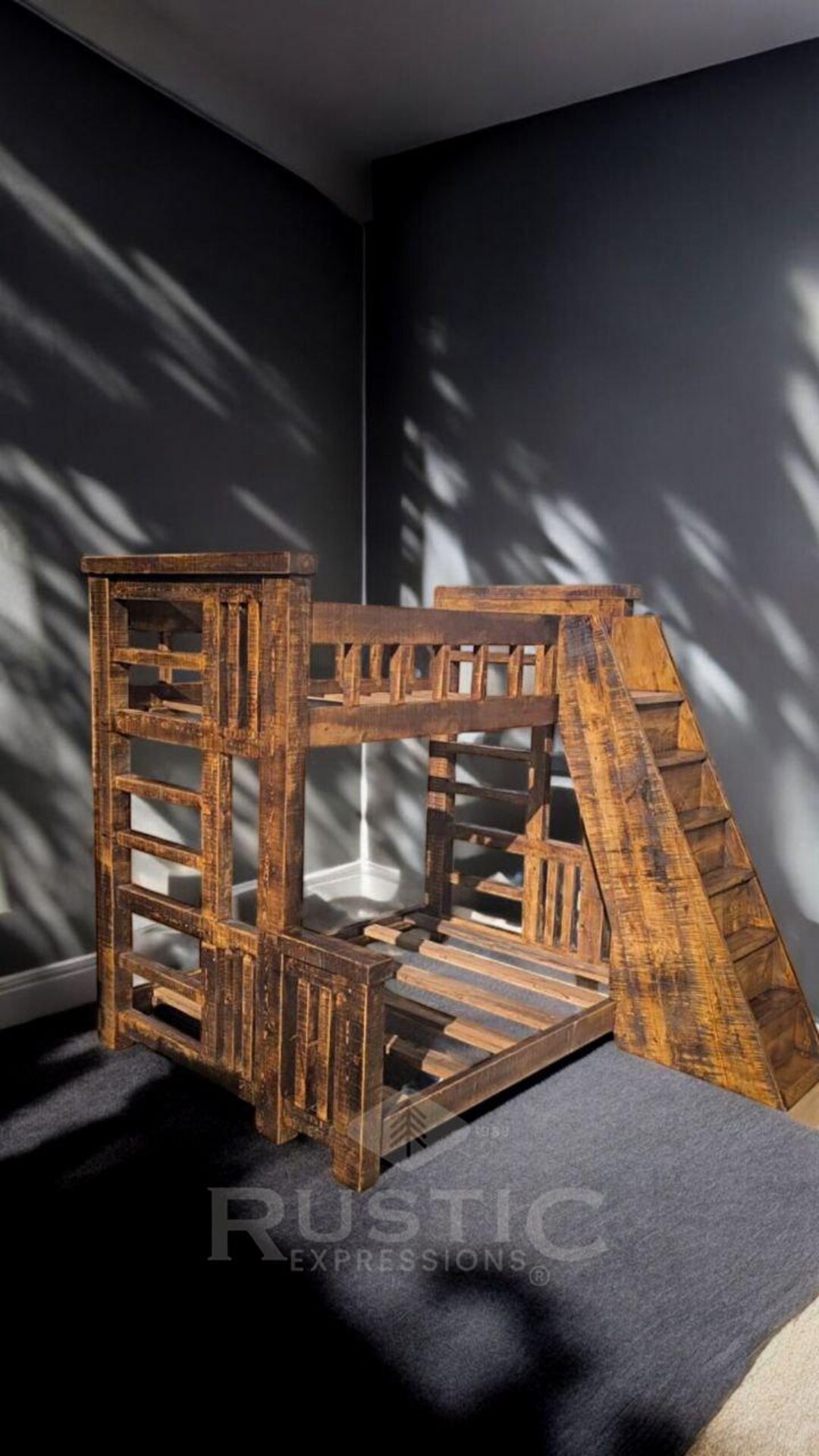 Old Fashion Bunk Bed, Western Style Bunk Bed, Cabin Bunk Bed, Wooden ...