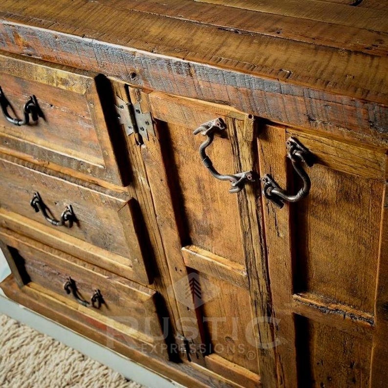 Old Fashion Dresser, Solid Wood Vintage Style, Rustic Farmhouse Style ...