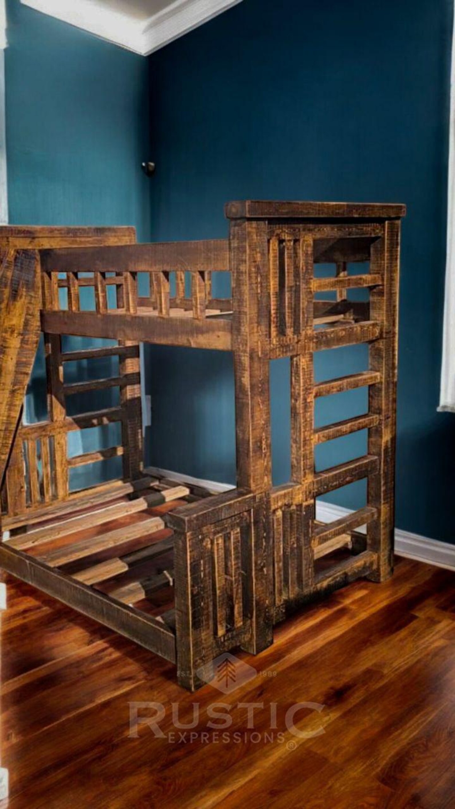 Old Fashion Bunk Bed, Western Style Bunk Bed, Cabin Bunk Bed, Wooden ...