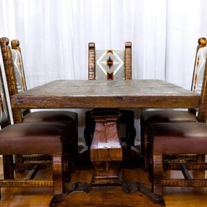 Old Fashion Premium Native Dining Table Set, Reclaimed Wood Dining ...