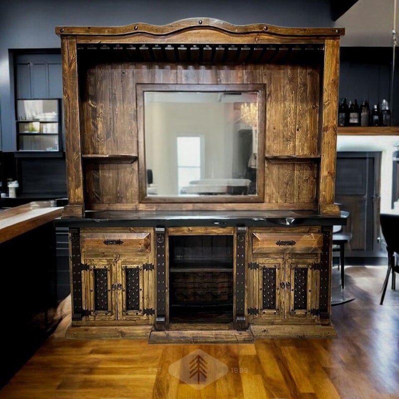 Bar and Beverage Cabinet - Etsy