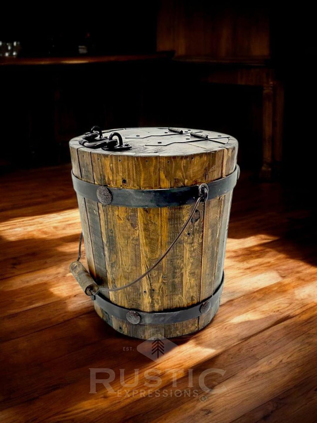 Old Fashion Beer Bucket, Rustic Metal Drink Cooler, Handmade Old ...