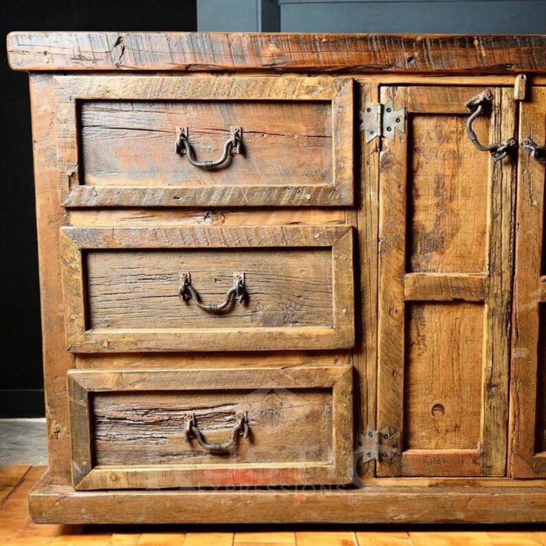 Old Fashion Dresser, Solid Wood Vintage Style, Rustic Farmhouse Style ...