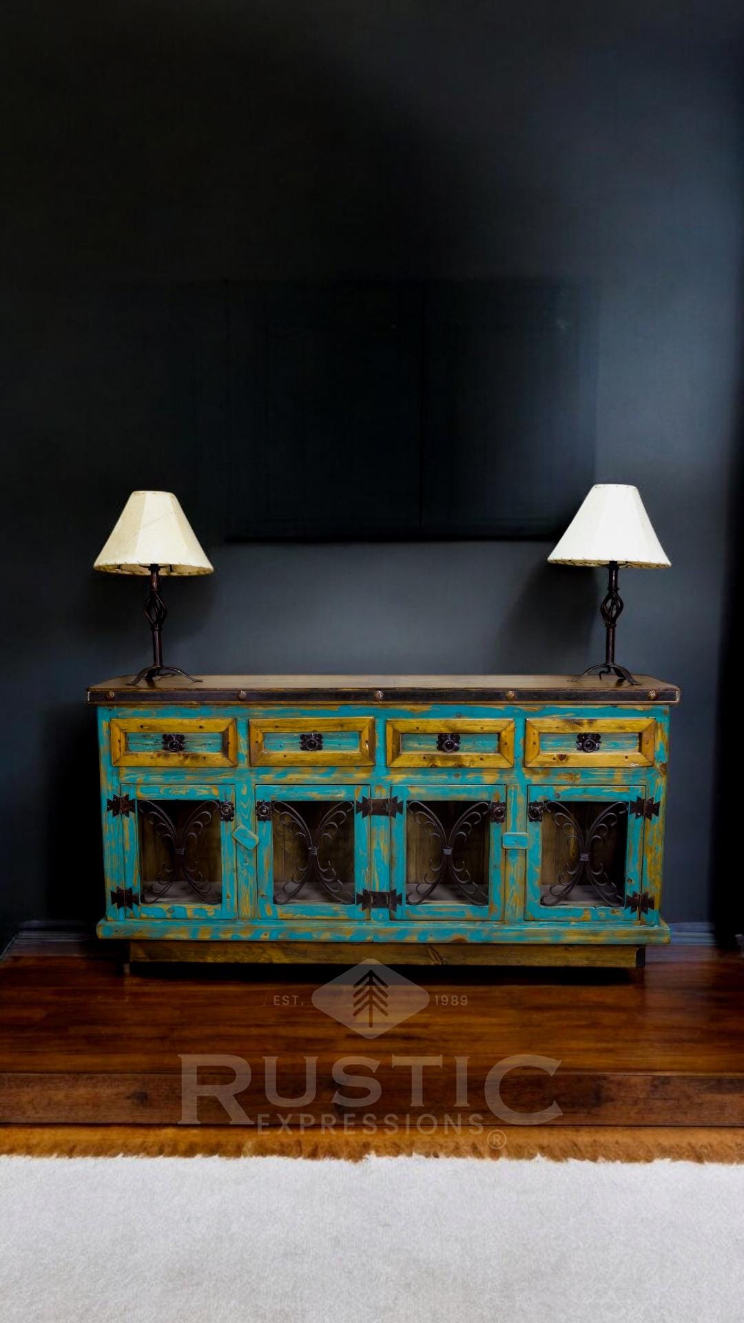 The Vault Buffet, Handmade Rustic Solid Wood Sideboard, Solid Wood ...