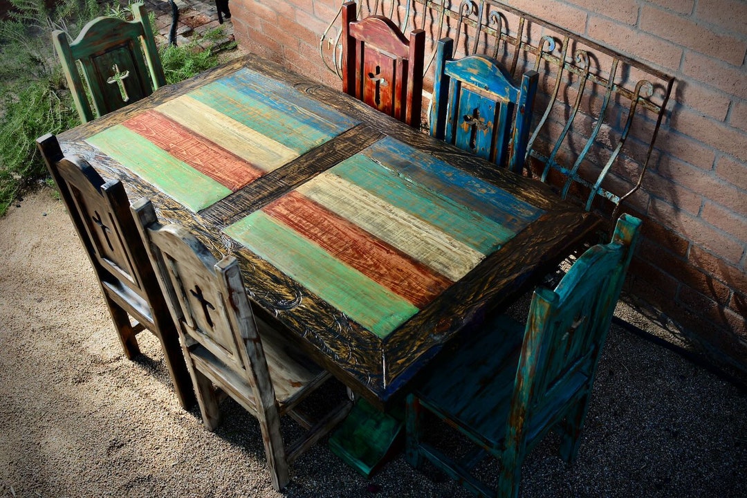 Santa Fe Dining Table Vintage Dining Table, Rustic Dining Table ...